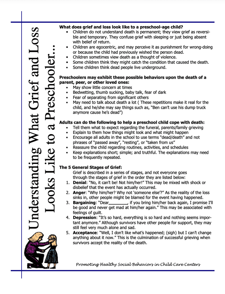 Understanding What Grief and Loss Looks Like to a Preschooler - CCR&R ...