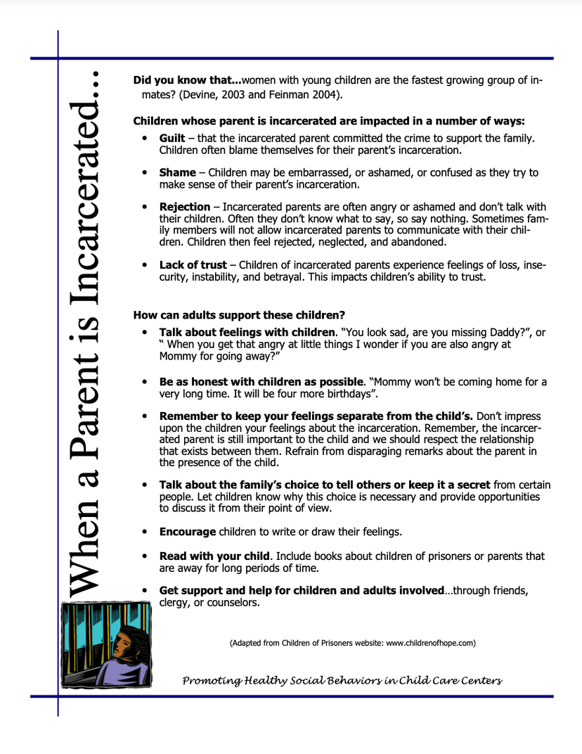 When a Parent is Incarcerated - CCR&R Council