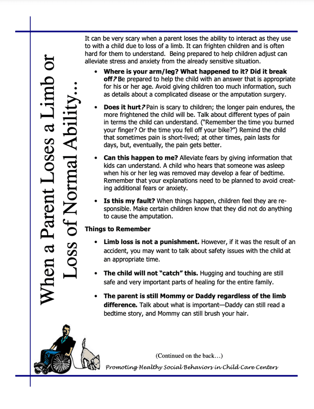 When a Parent Loses a Limb or Loss of Ability - CCR&R System